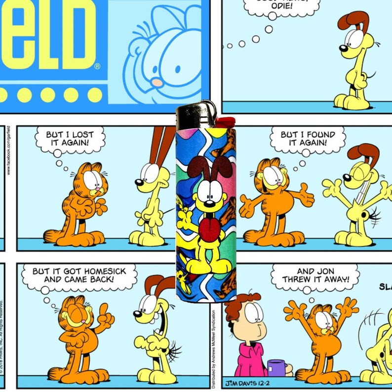 Garfield Odie Lighter W Wrap/cover/sticker - Etsy