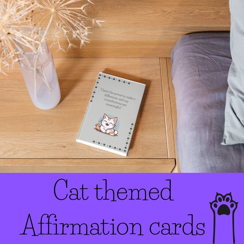Cat Themed Affirmation Cards for Young Adults Download and - Etsy