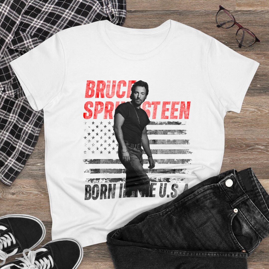 Vintage Style Bruce Springsteen Women's Midweight Cotton Tee - Etsy