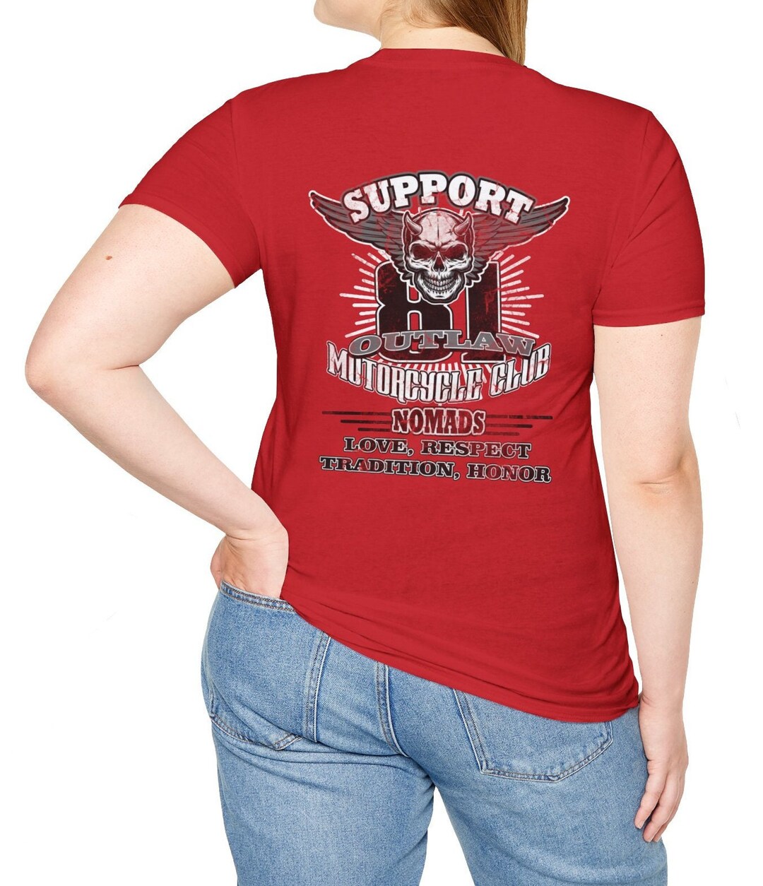 Support 81, Big Red Machine Motorcycle Unisex Softstyle T-shirt - Etsy