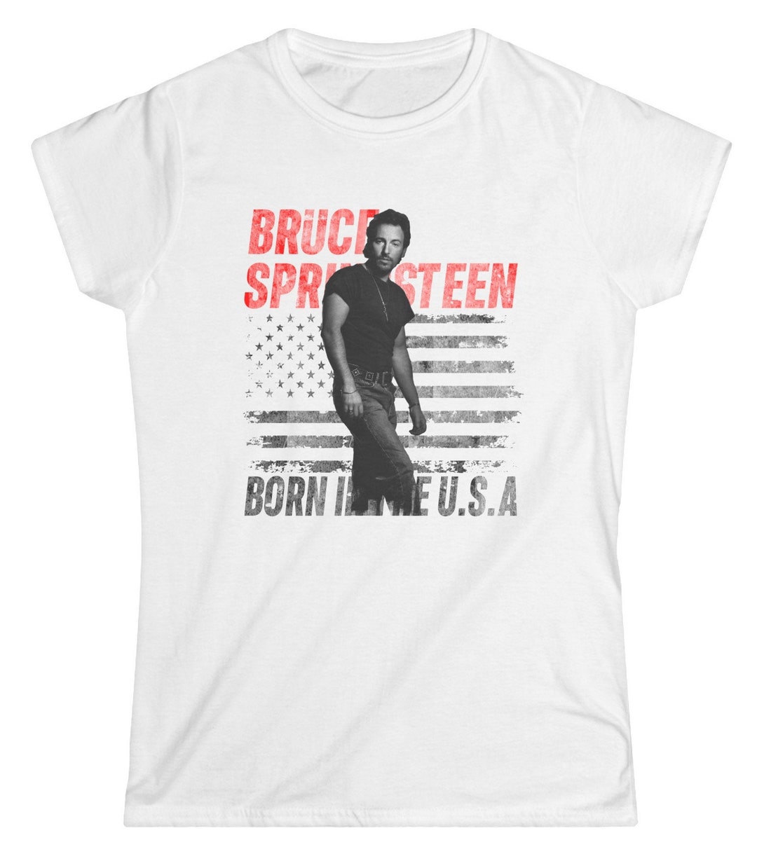 Vintage Style Bruce Springsteen Women's Softstyle Tee - Etsy