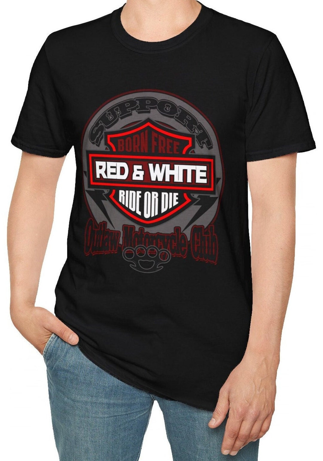 Support 81, Big Red Machine Motorcycle Unisex Softstyle T-shirt - Etsy