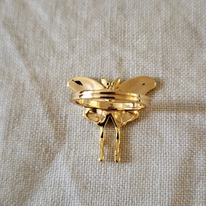 Gold Moth Ring, Dainty Moth Ring, Boho Moth Ring, Minimalist Moth Ring ...