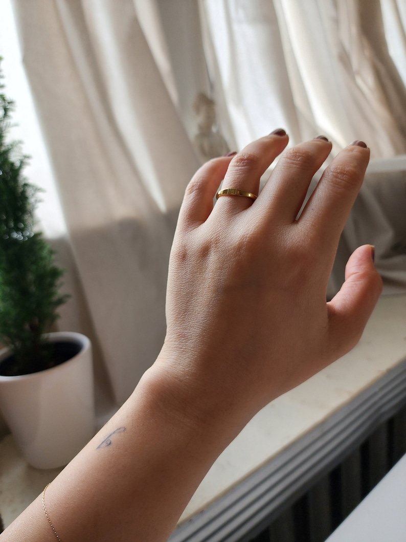 Dainty Gold Angel Number Ring, Minimalist 11:11 Statement Ring ...