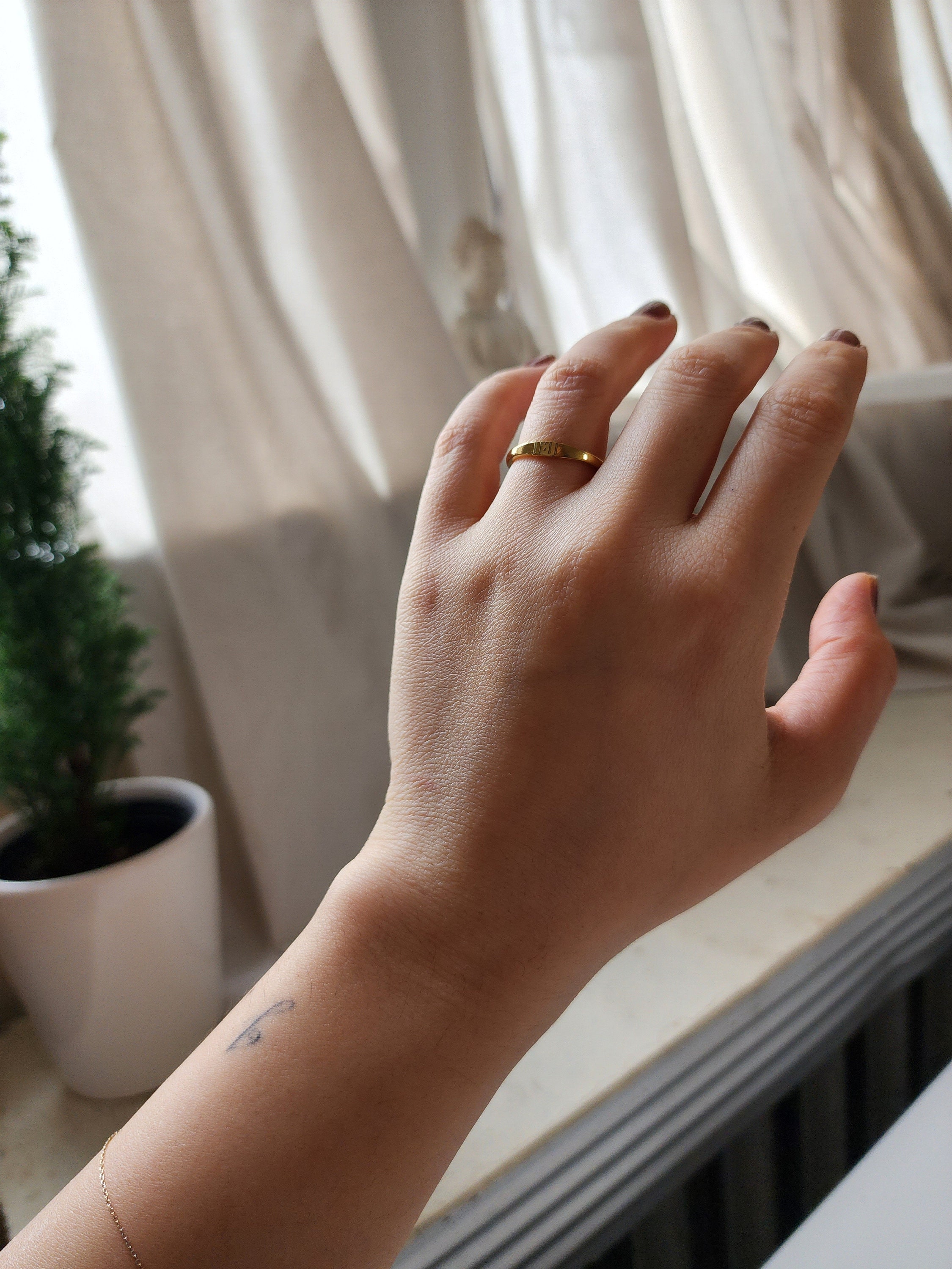 Dainty Gold Angel Number Ring, Minimalist 11:11 Statement Ring ...