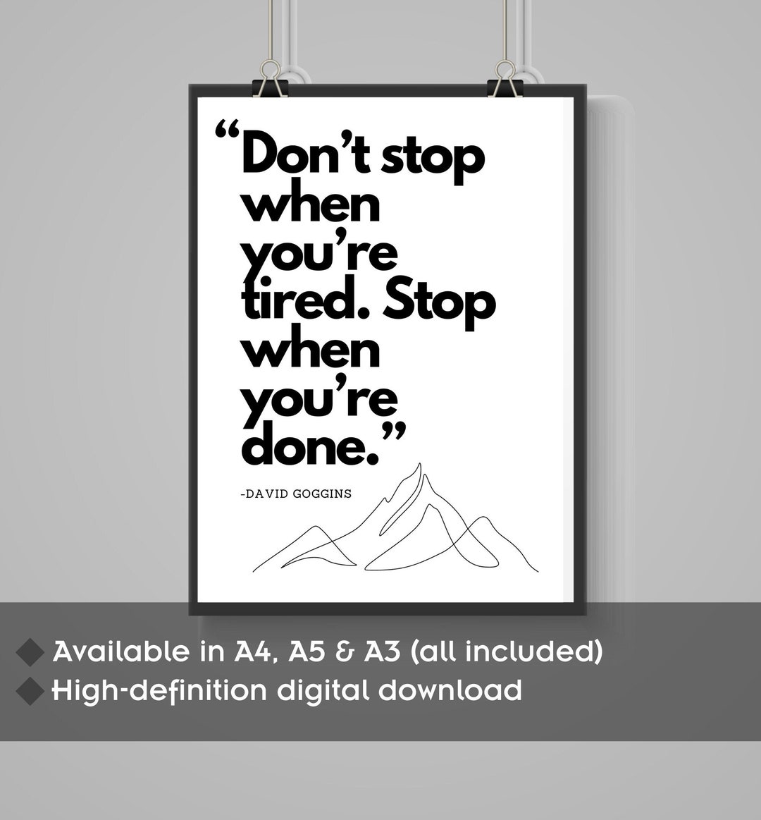 David Goggins Quote Motivational Poster, Gym Decor, Wall Art, Home ...
