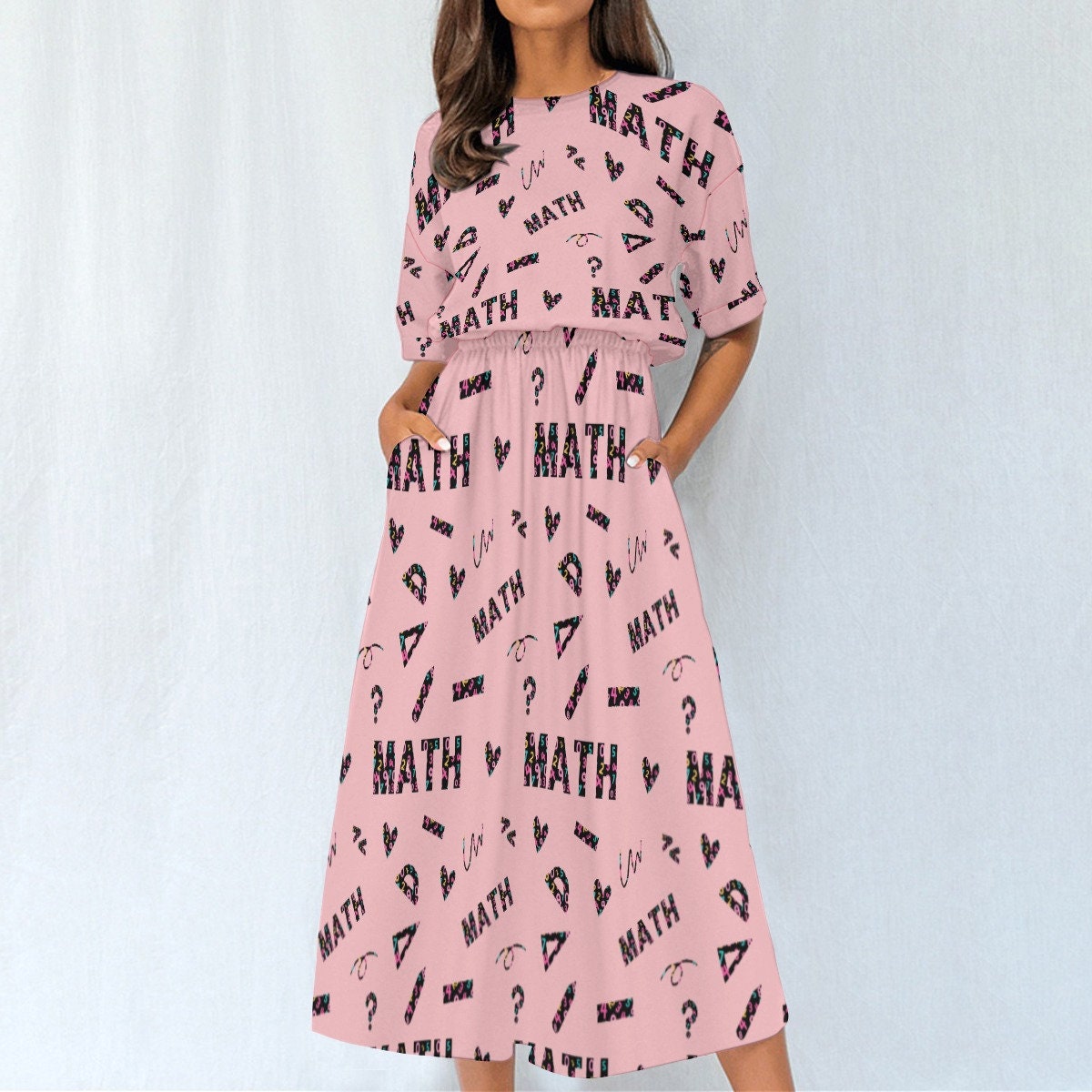 Math Teacher Book Character Day Dress for Teachers School Bus Earth ...