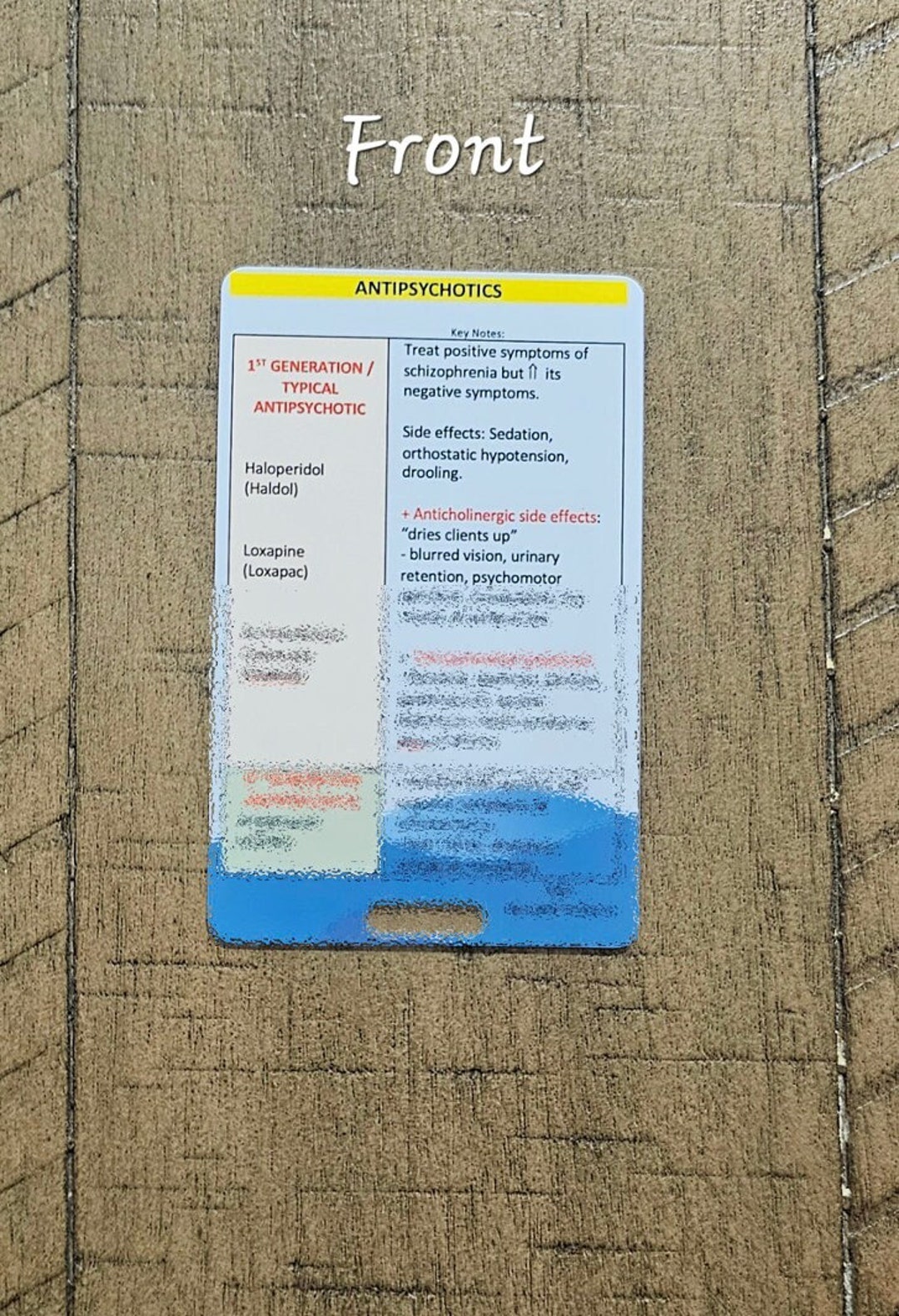 Antipsychotics / Mental Health Nursing Reference Card / Badge Card - Etsy