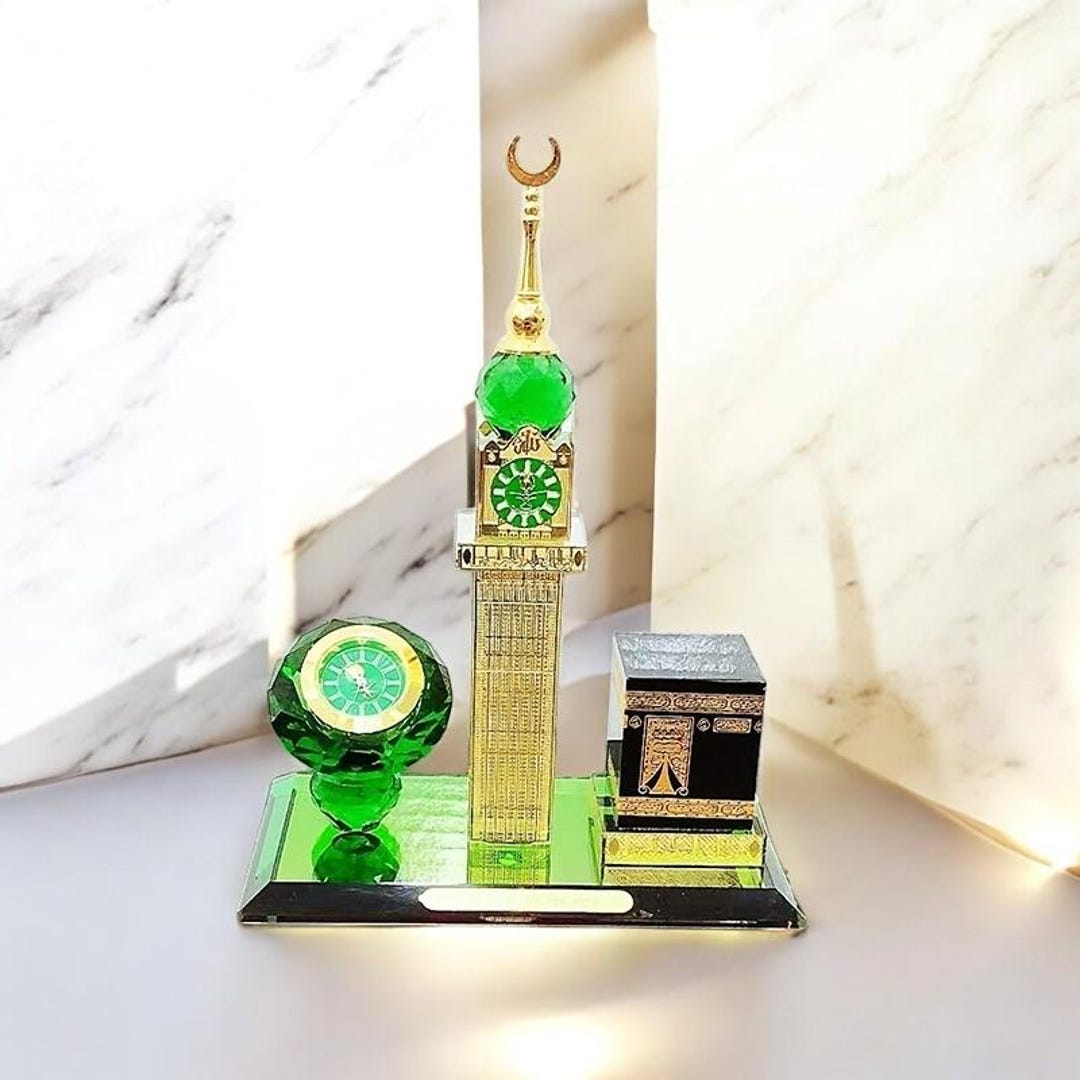 Islamic Crystal Kaaba Clock – Elegant Muslim Home Decor & Souvenir - Etsy