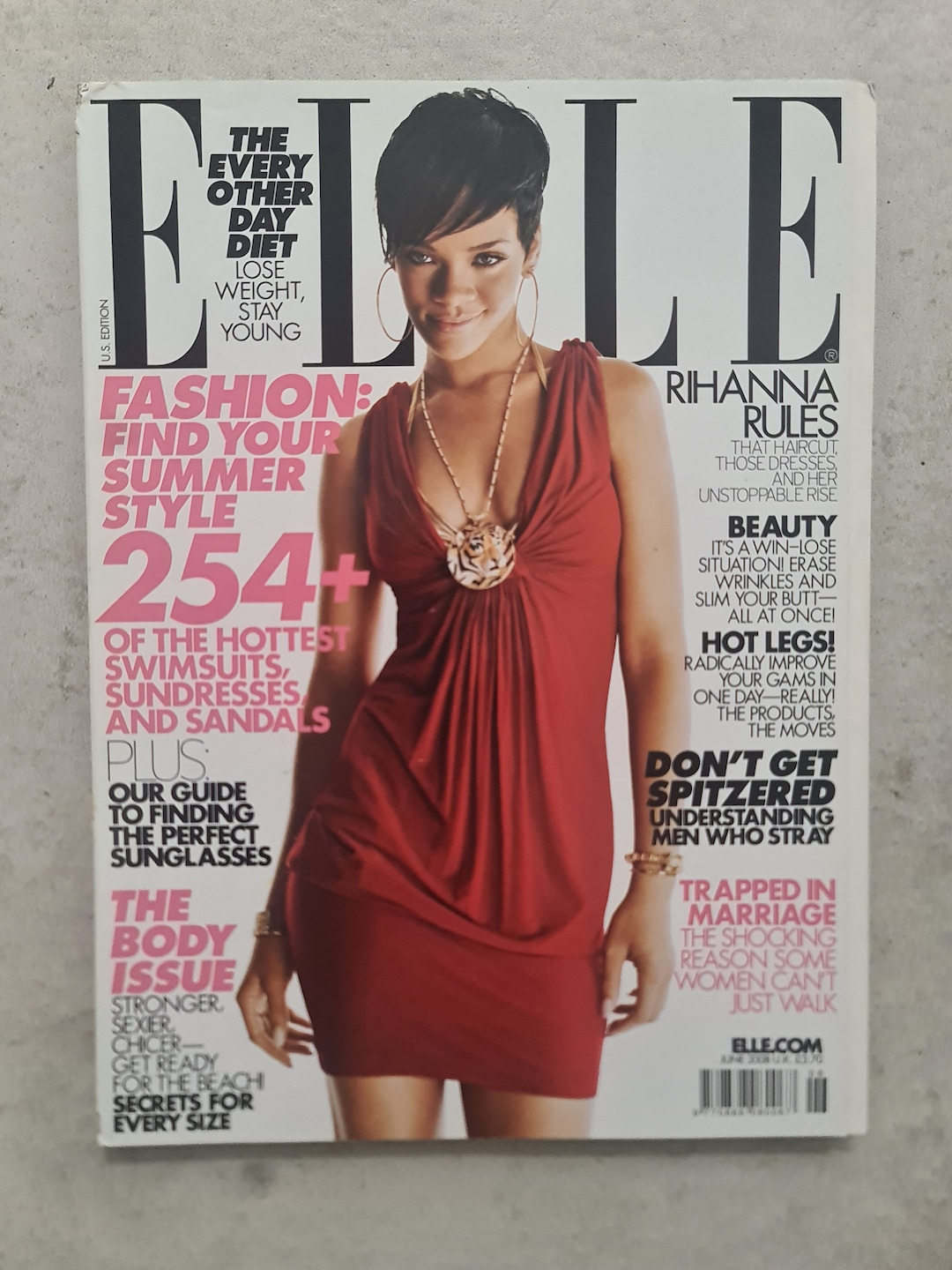 Elle Magazine June 2008, Elle U.S. Edition Rihanna Cover - Etsy