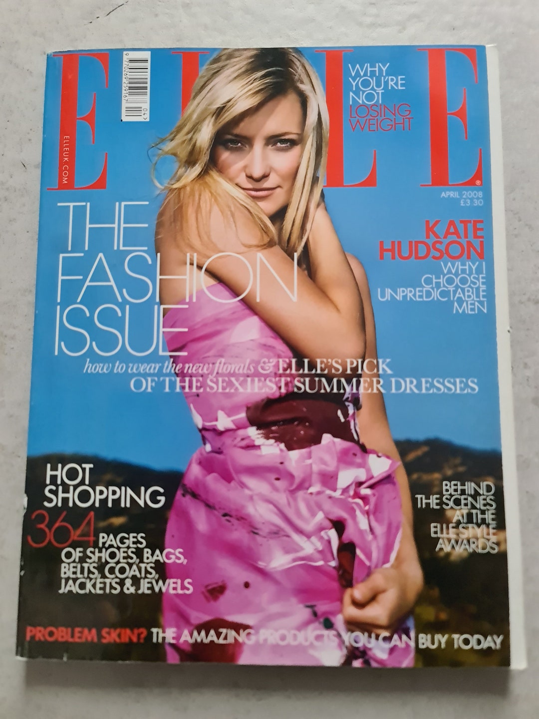 Elle Magazine April 2008, Kate Hudson Cover - Etsy