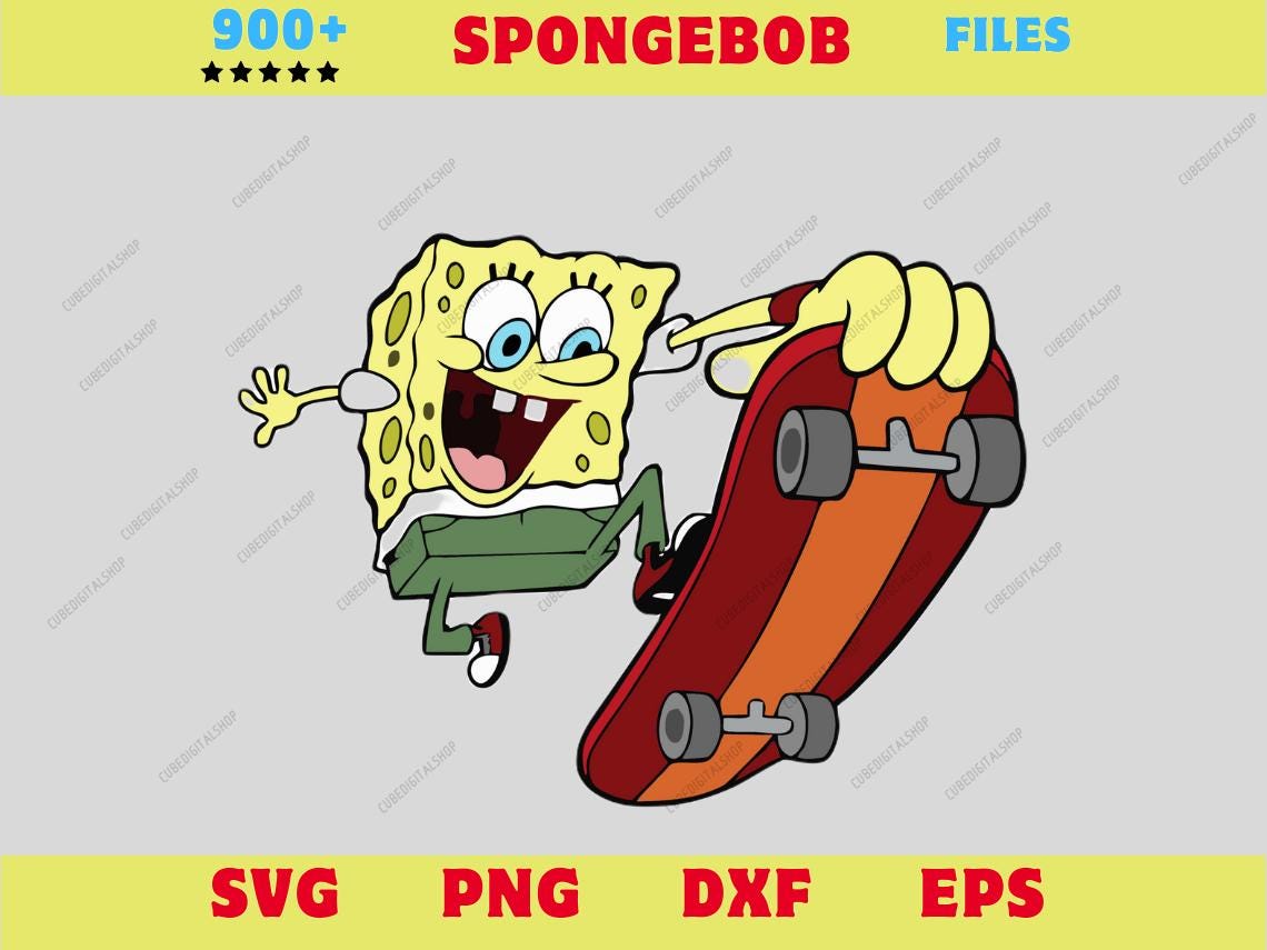 Sponge Bob SVG Bundle, Sponge Bob Funny Face Svg, Spongebob Png ...