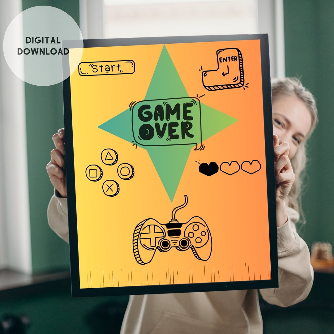 Wall Art for Gamers,printable Digital High Quality,turn Your Room Into ...