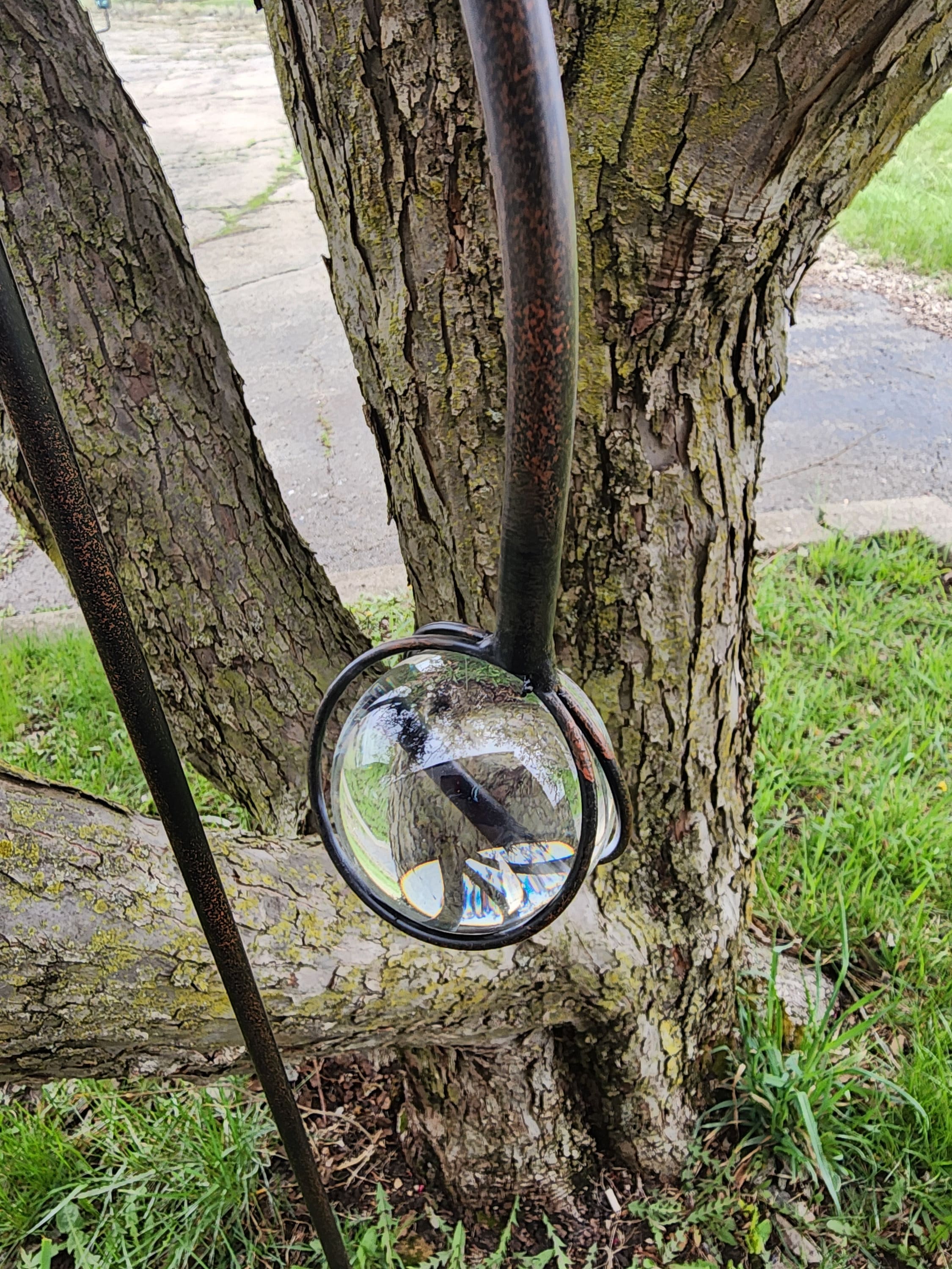 Kinetic Bobble Head Bird Art Yard Stake rustic Metal Yard Art garden ...