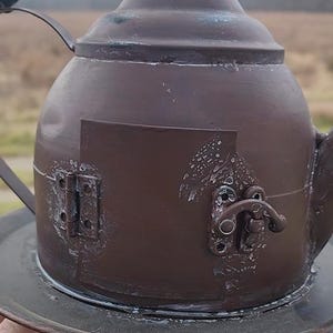 Kinetic Rustic Metal Bird Nester, Teapot Birdhouse – Vintage Hanging ...