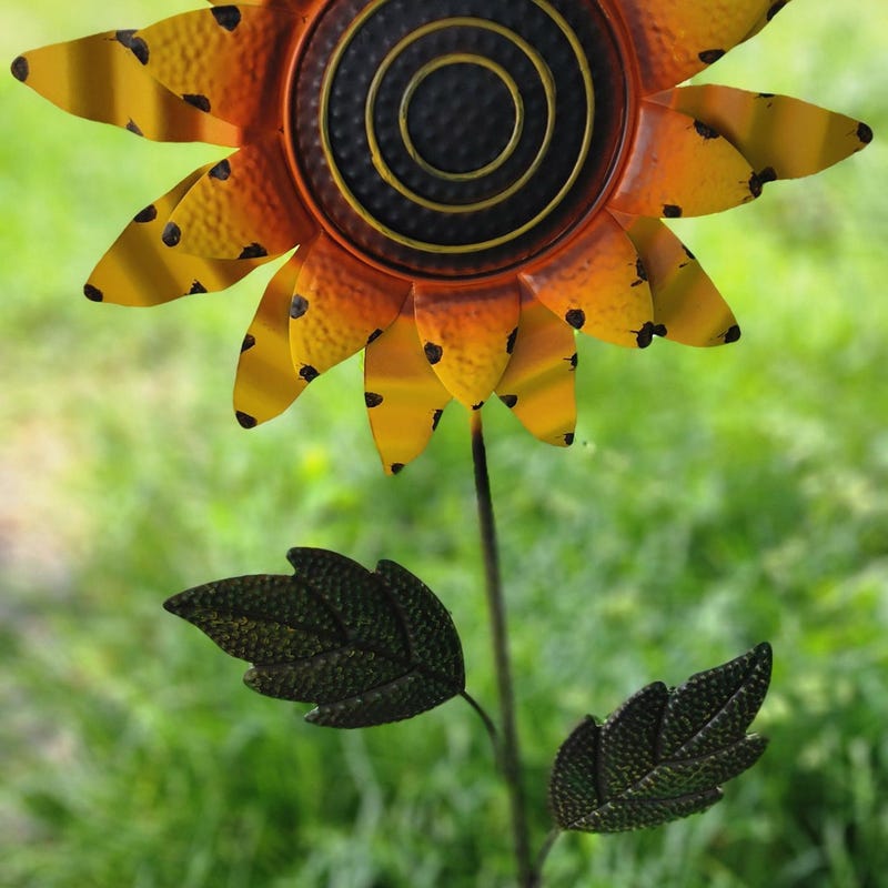 Metal Sunflower Yard Art - Etsy