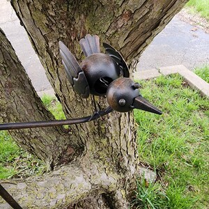 Kinetic Bird Balancer, Rustic Metal Garden Decor - Etsy