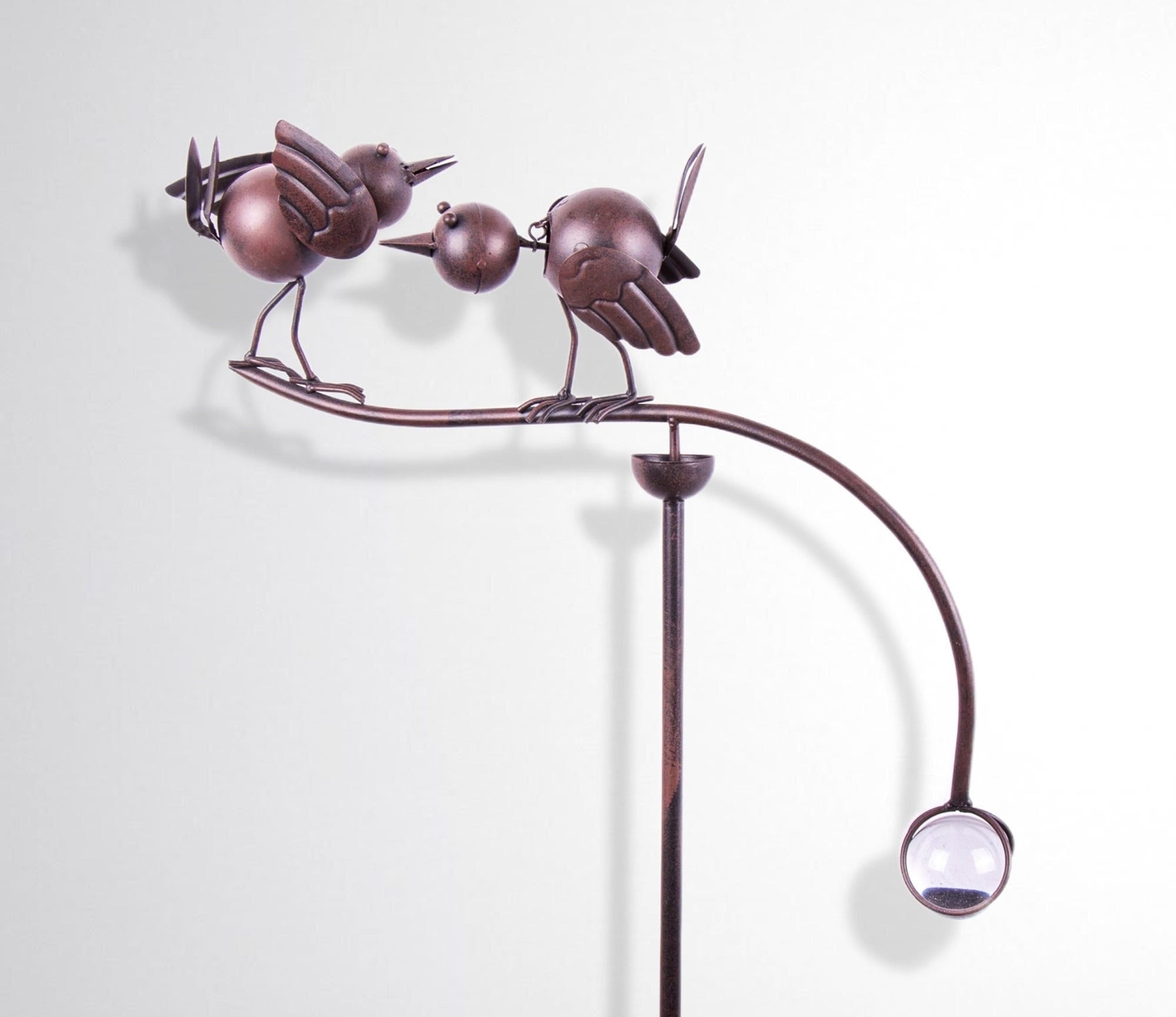 Kinetic Bobble Head Bird Art Yard Stake rustic Metal Yard Art garden ...