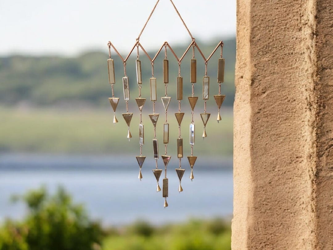 Kinetic Metal Wind Chime, Hanging Mirror Chime, Spring Outdoor Garden ...