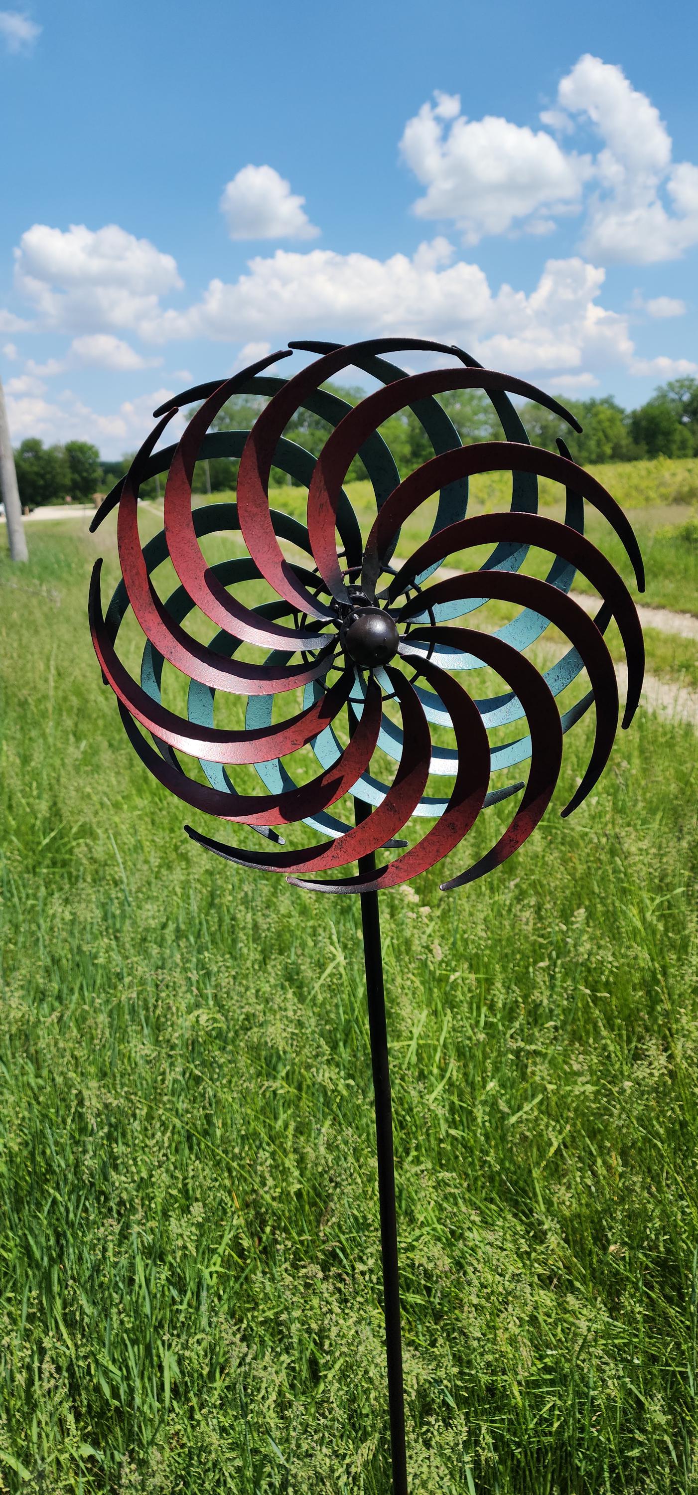 Rainbow Garden Pinwheel: Vibrant Whimsical Wind Spinner Yard Stake - Etsy