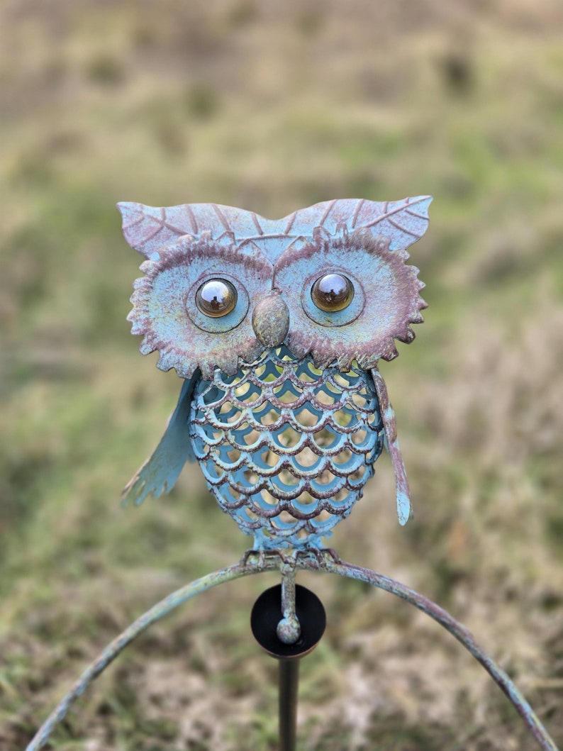 Kinetic Owl Family Balancer Rocker, Yard Stake, Garden Decoration ...