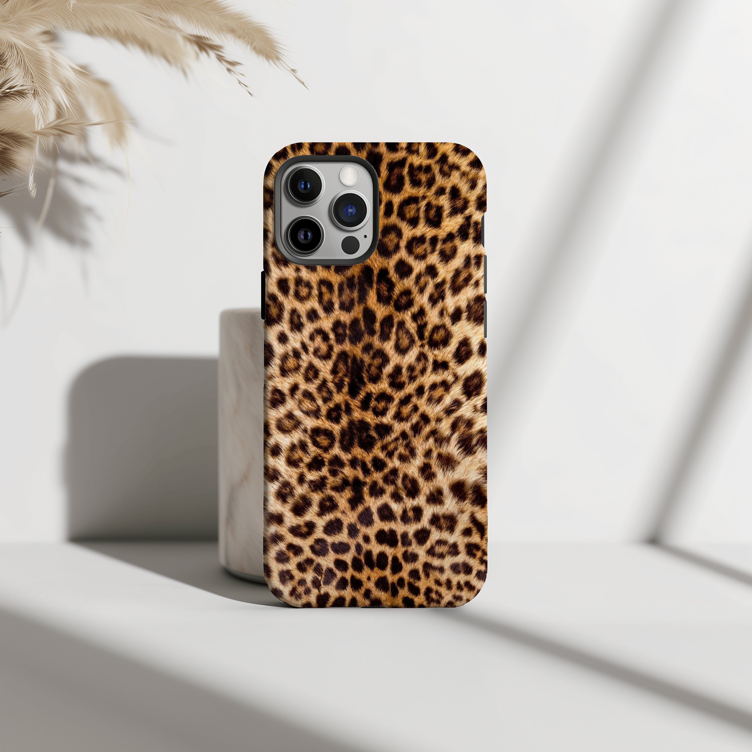Leopard Print Phone Case, Cheetah Print Tough Phone Case, iPhone 15 14 ...