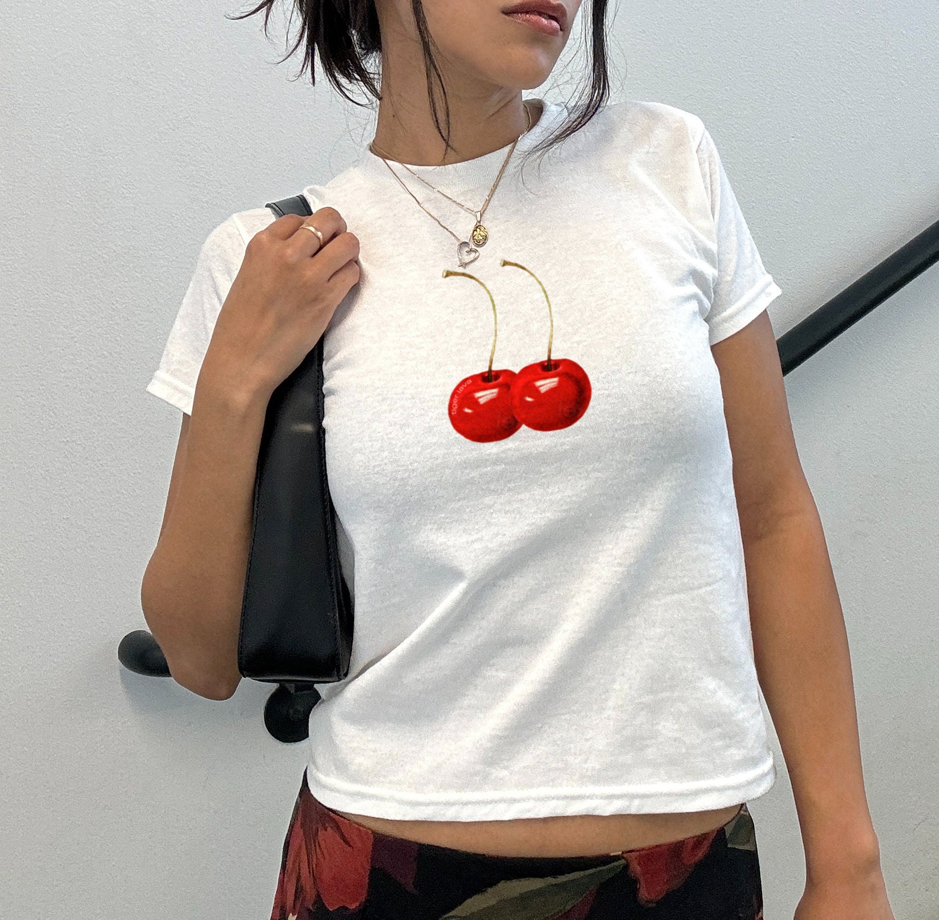 Cherry Baby Tee, Cherry Graphic Tee, Woman's Streetwear Cinnamon Girl ...