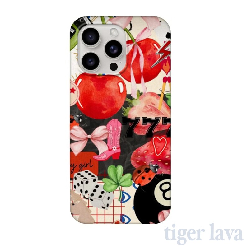 Coquette 8 Ball Collage Phone Case, Cute Vintage Cherry Phone Case ...