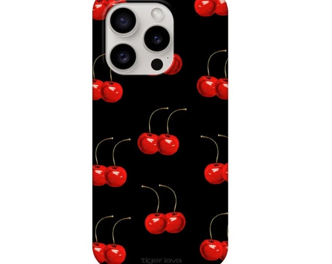 Juicy Cherry Collage Phone Case, Cherry Red Aesthetic, Fruit Phone Case, Girly Cherry Case for ...