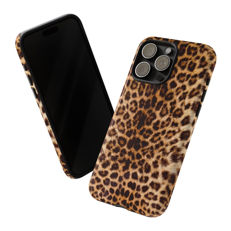 Leopard Print Phone Case, Cheetah Print Tough Phone Case, iPhone 15 14 ...