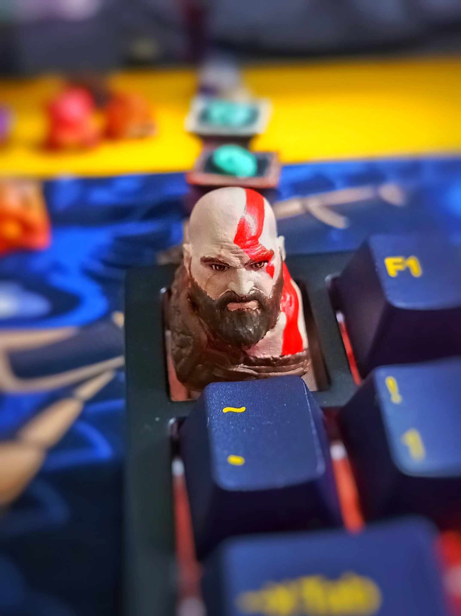 Kratos/atreus god of War Artisan Keycap - Etsy