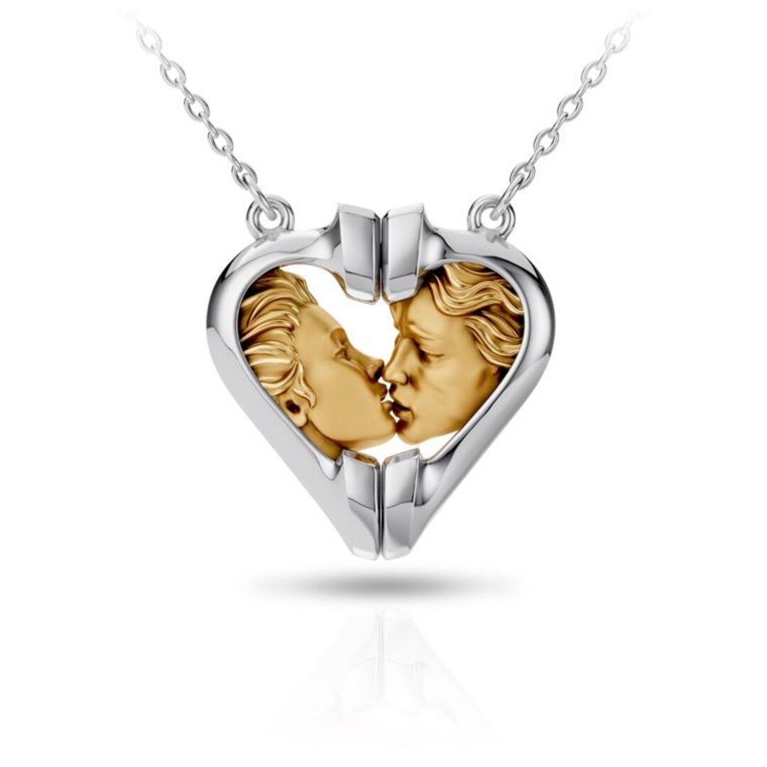 Love Pendant in 18K Yellow & White Gold – Lovely Piece of Jewelry With ...