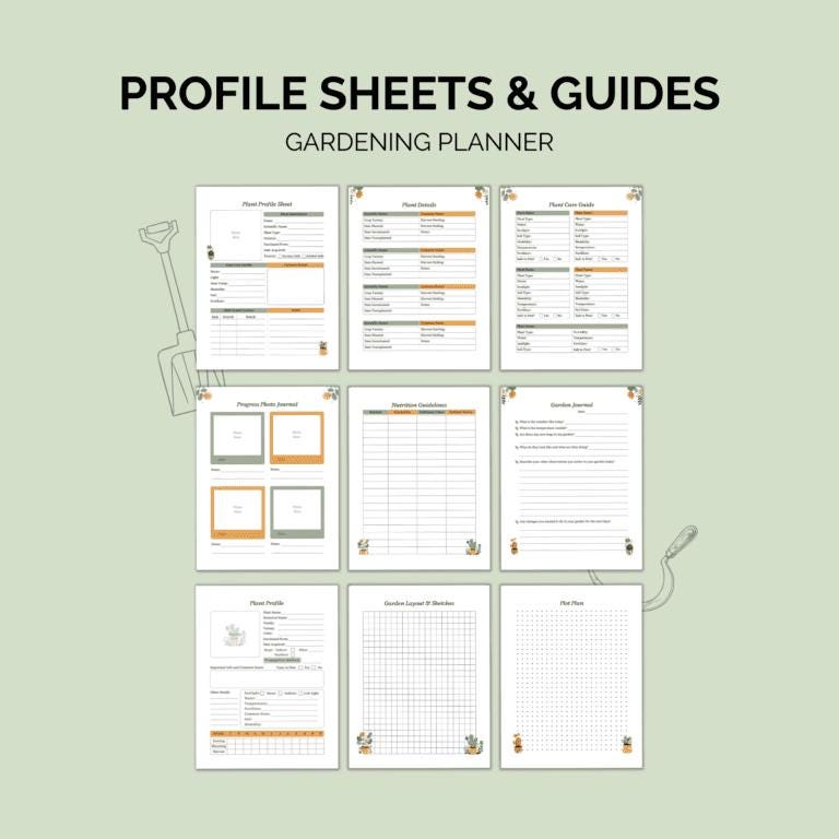 Gardening Planner Printable | Garden & Plant Tracker - Etsy