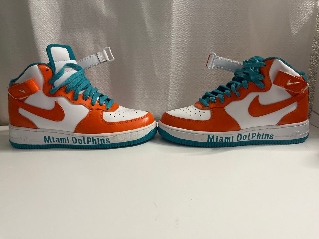 Custom Miami Dolphins Air Force Ones - Etsy