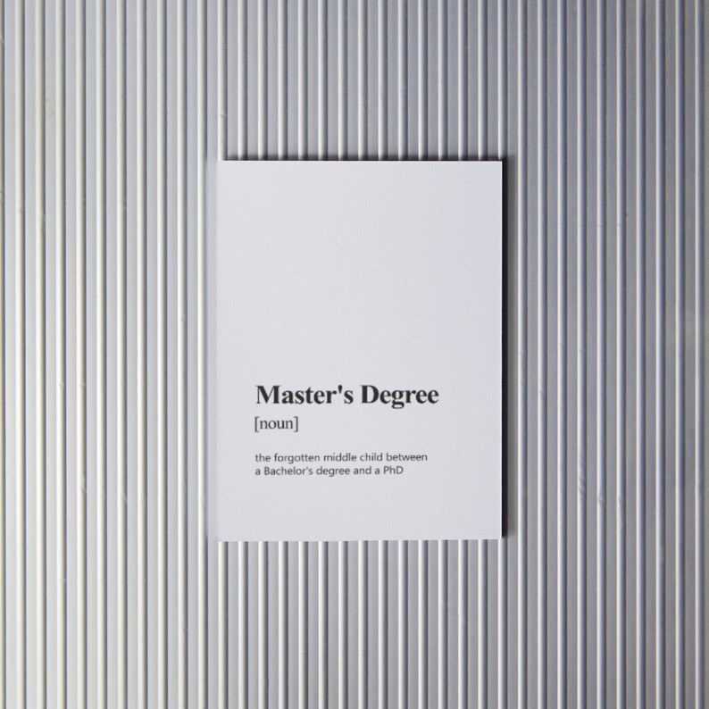 Masters Degree Wall Art/aesthetic Masters Gift/student Life/masters ...
