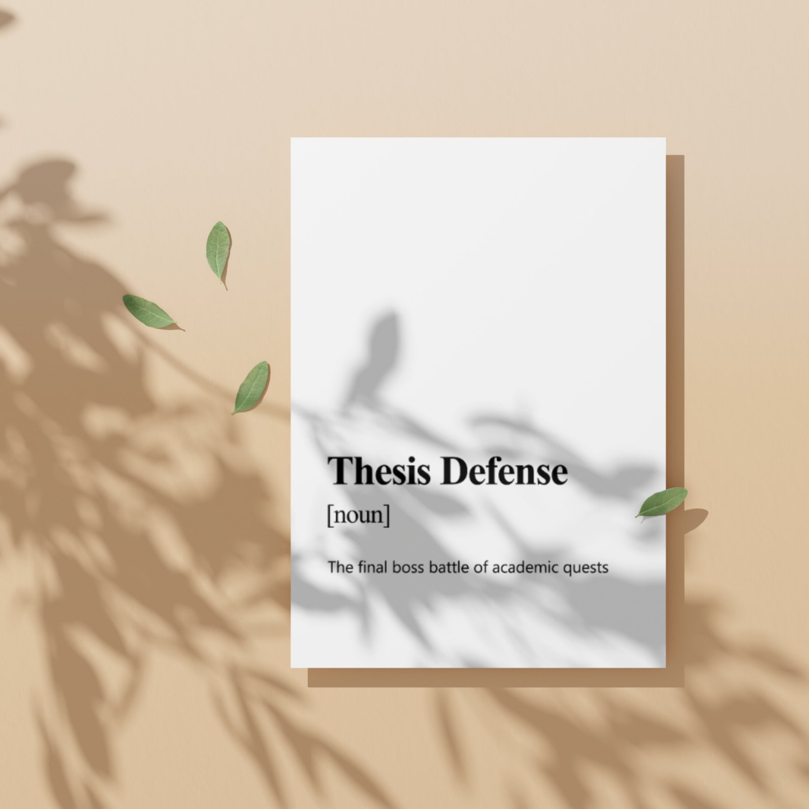 Thesis Gift Idea/thesis Defense Wall Art/doctorate Student/postgraduate ...