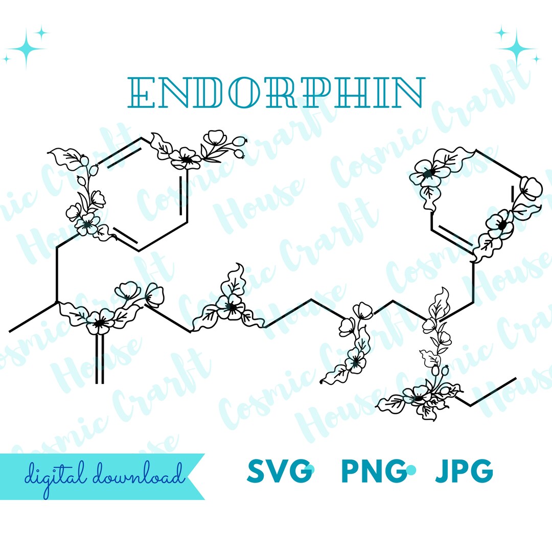 Floral Endorphin Svg/feel Good Hormone Cutfile/mental Health Clipart ...