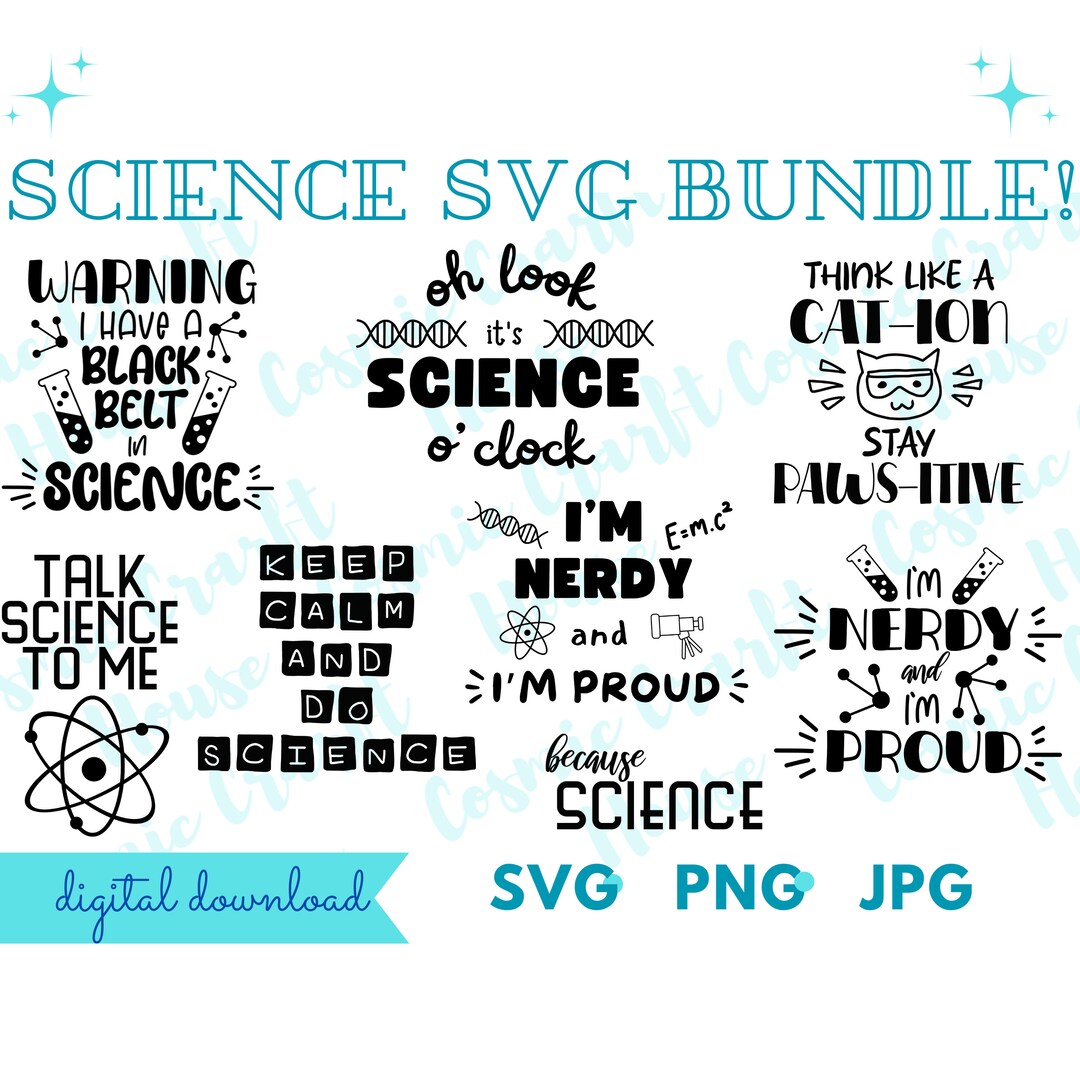 Science SVG Bundle/science Teacher Png/science Cricut Crafter/stem ...