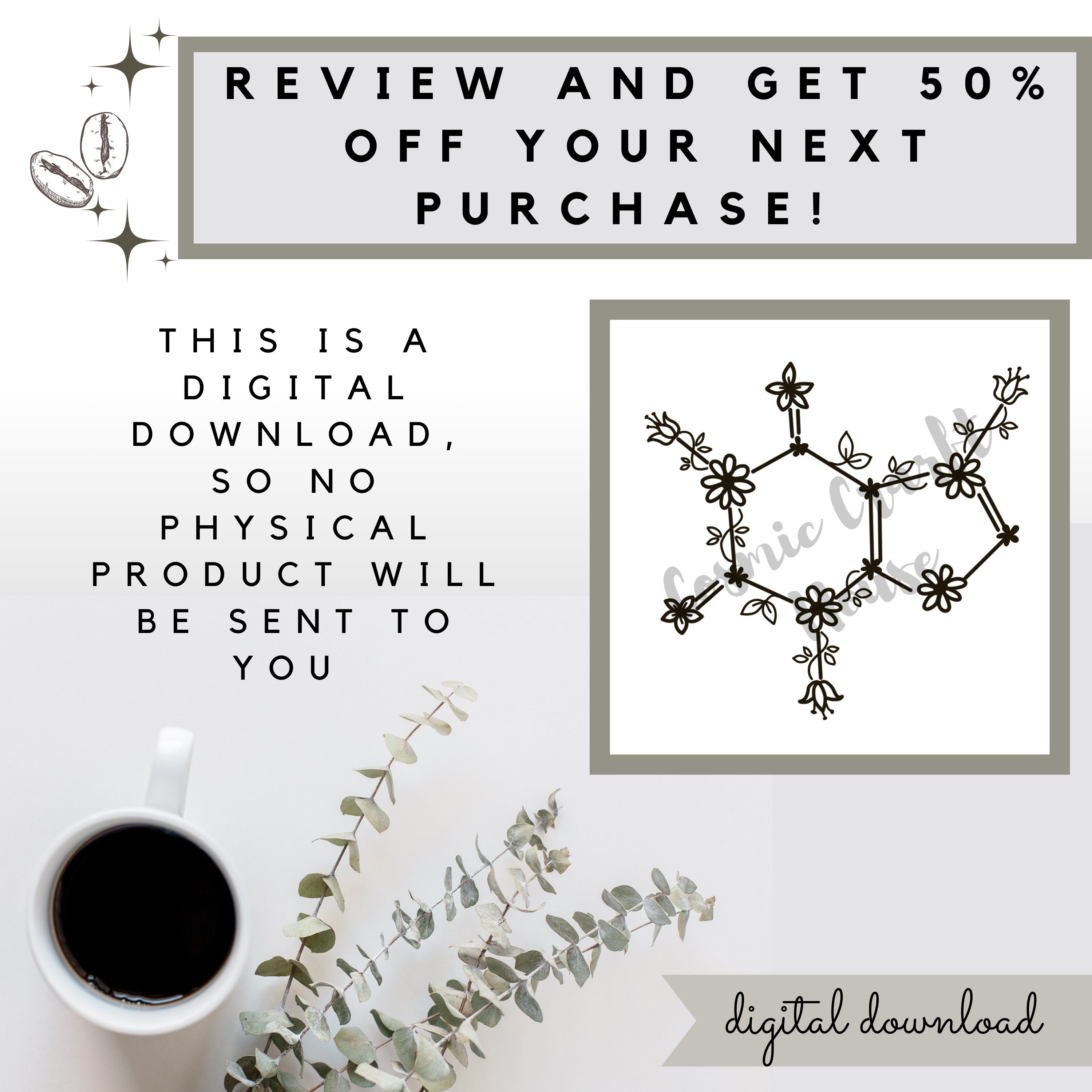 Floral Caffeine Chemical Structure Svg, Flower Molecule Caffeine Svg ...