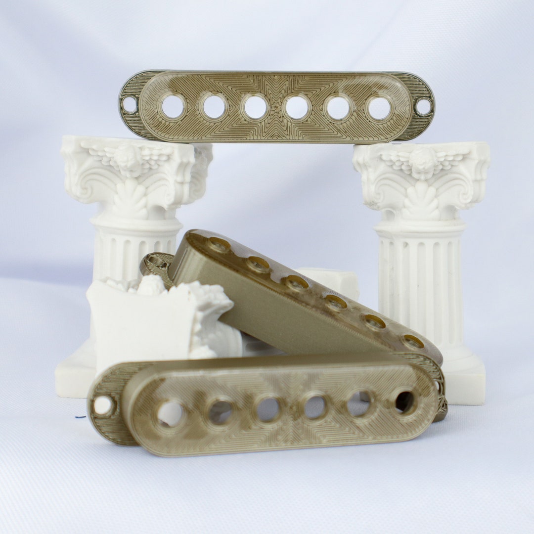 SINGLE COIL 52mm Custom Pickup Cover for Strat - Iridium Gold Metallic ...