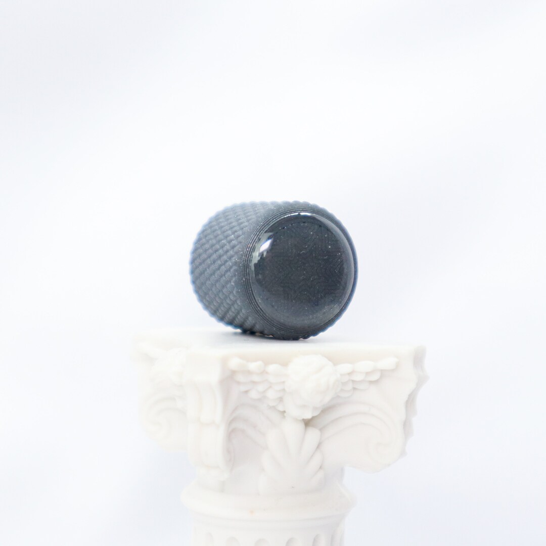 DOMED GUITAR KNOB W/knurling & Set Screw 6mm Silver Galaxy Sparkle ...