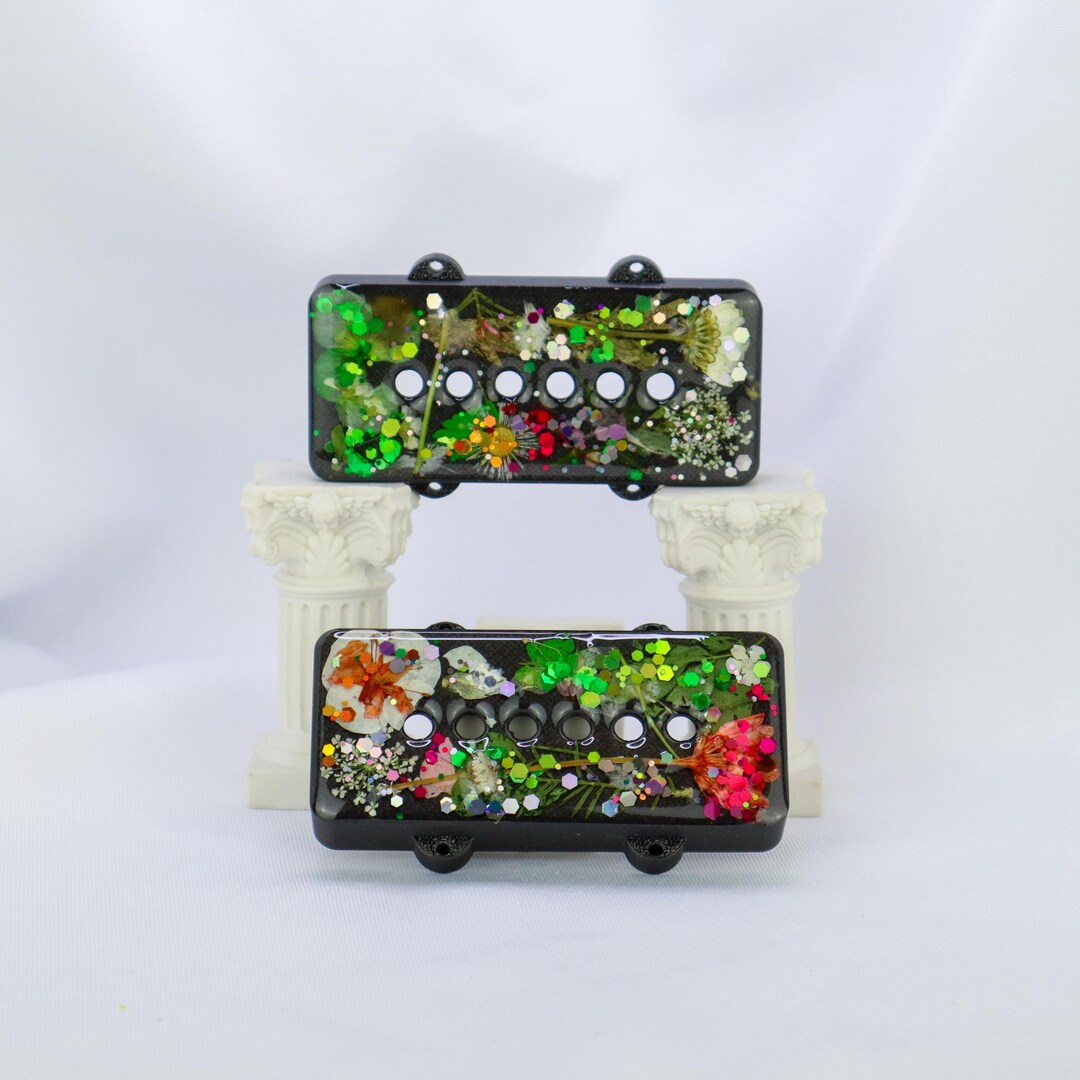 1 of 1 CUSTOM JAZZMASTER Pickup Cover Multi Colored Dried Flower ...