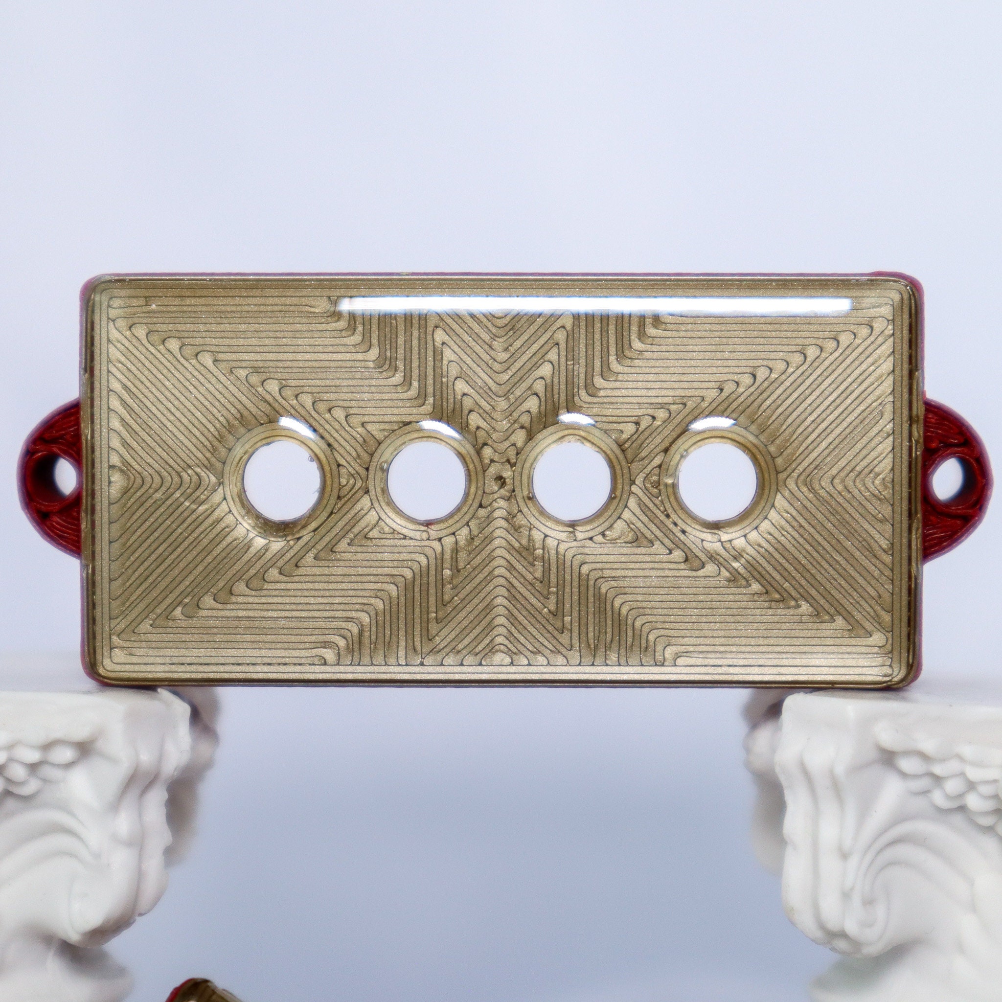 P-BASS STYLE PICK up Covers Iridium Gold Metallic/carbon Fiber Infused ...