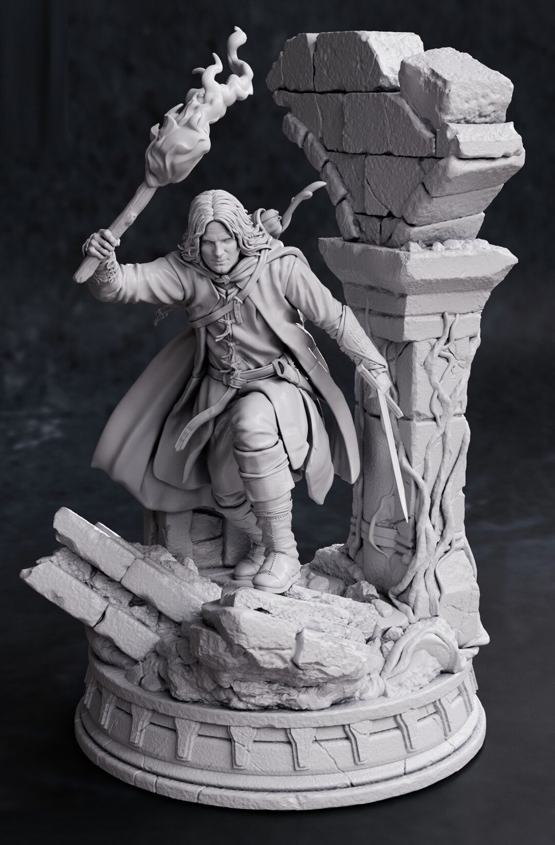 Lotr Aragorn 3D Figure STL 3D Model 3D Printable File 3D Printing Model ...