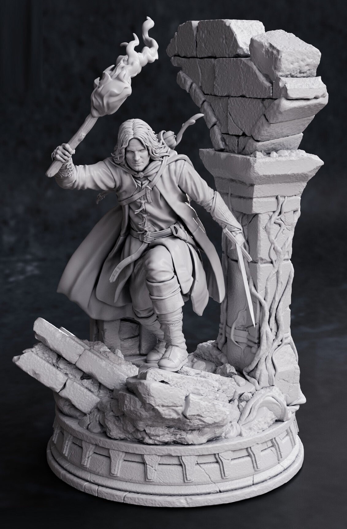 Lotr Aragorn 3D Figure STL 3D Model 3D Printable File 3D Printing Model ...