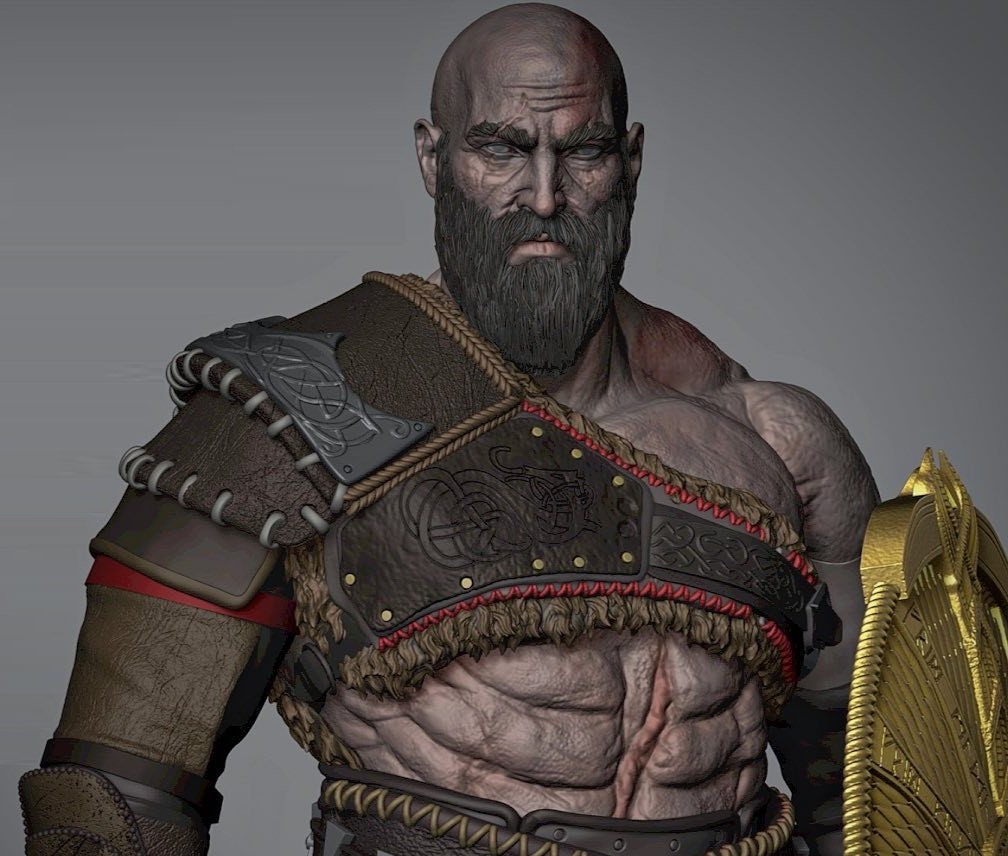 GOW Kratos 2 Tips 3D Figure STL 3D Model 3D Printable File 3D Printing ...