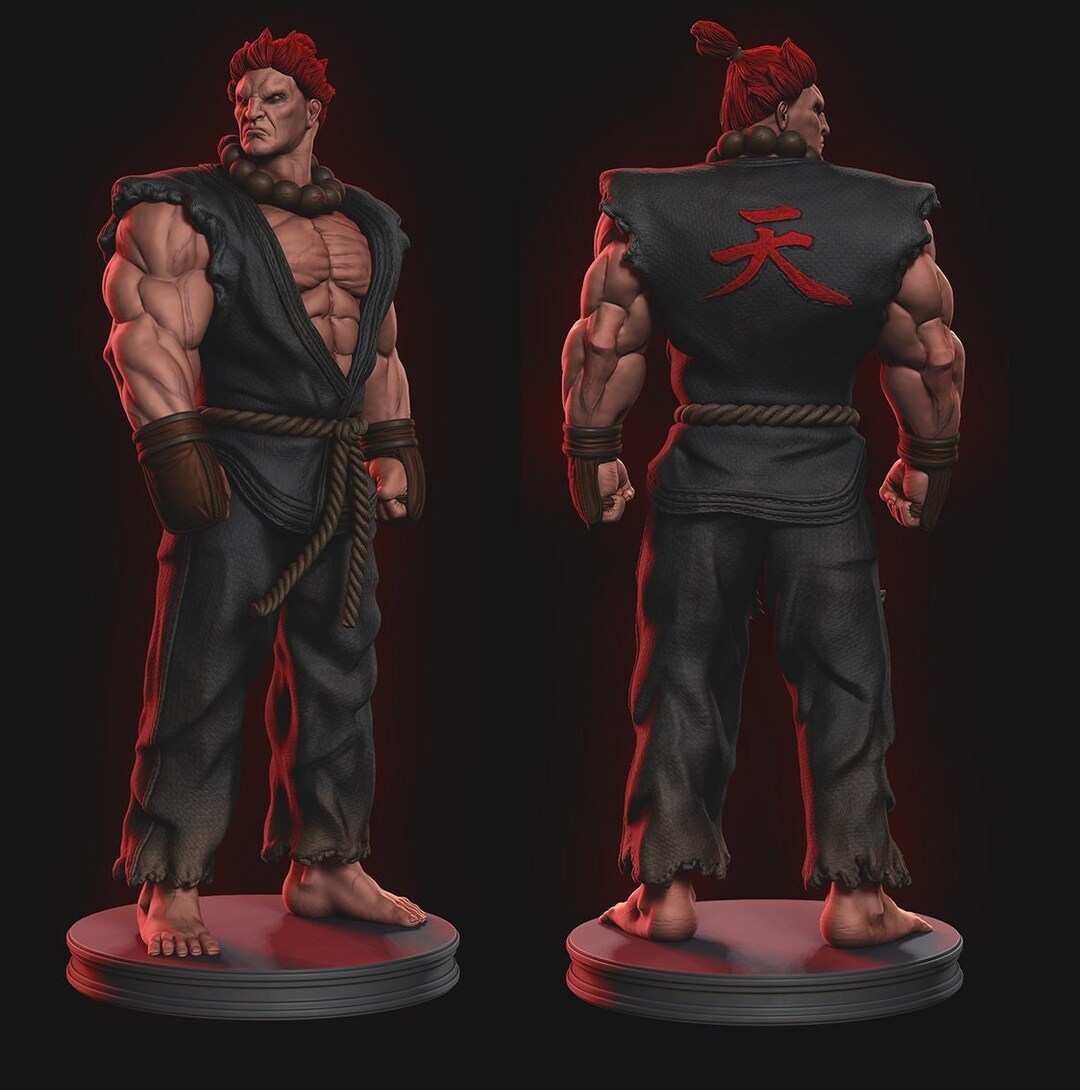 Akuma Street F 3D Figure STL 3D Model 3D Printable File 3D Printing ...
