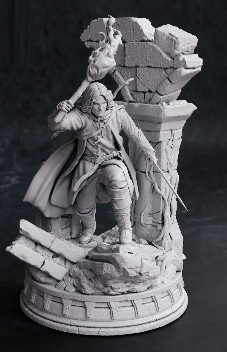 Lotr Aragorn 3D Figure STL 3D Model 3D Printable File 3D Printing Model ...