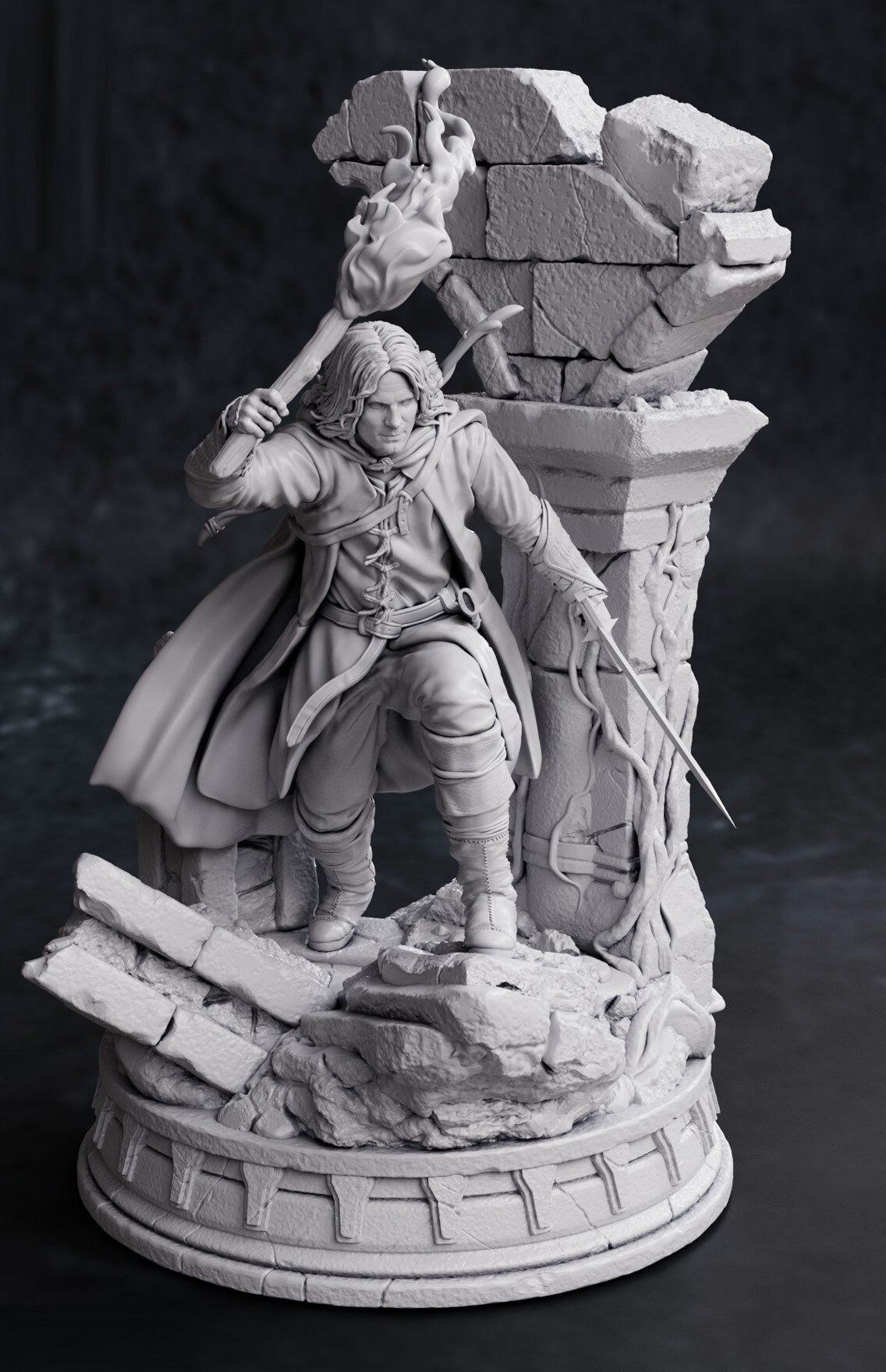 Lotr Aragorn 3D Figure STL 3D Model 3D Printable File 3D Printing Model ...