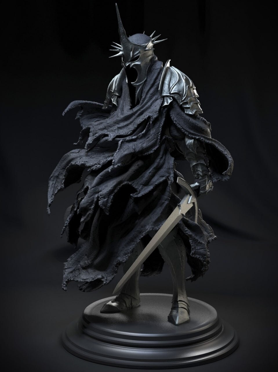 Lotr Nazgul Witch King Angmar 3D Figure STL 3D Model 3D Printable File ...